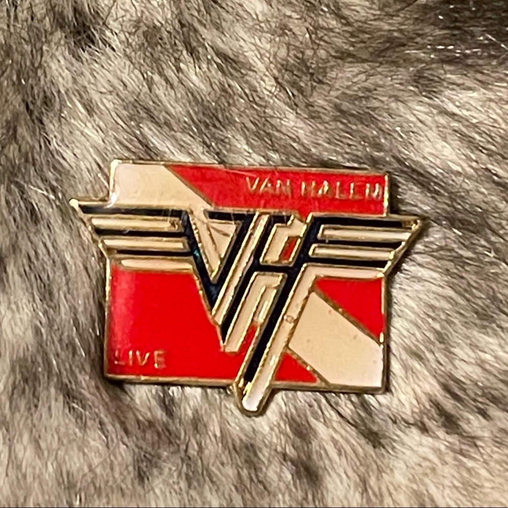 Vintage Van Halen 1983 1” Metal Pin Original - Gem